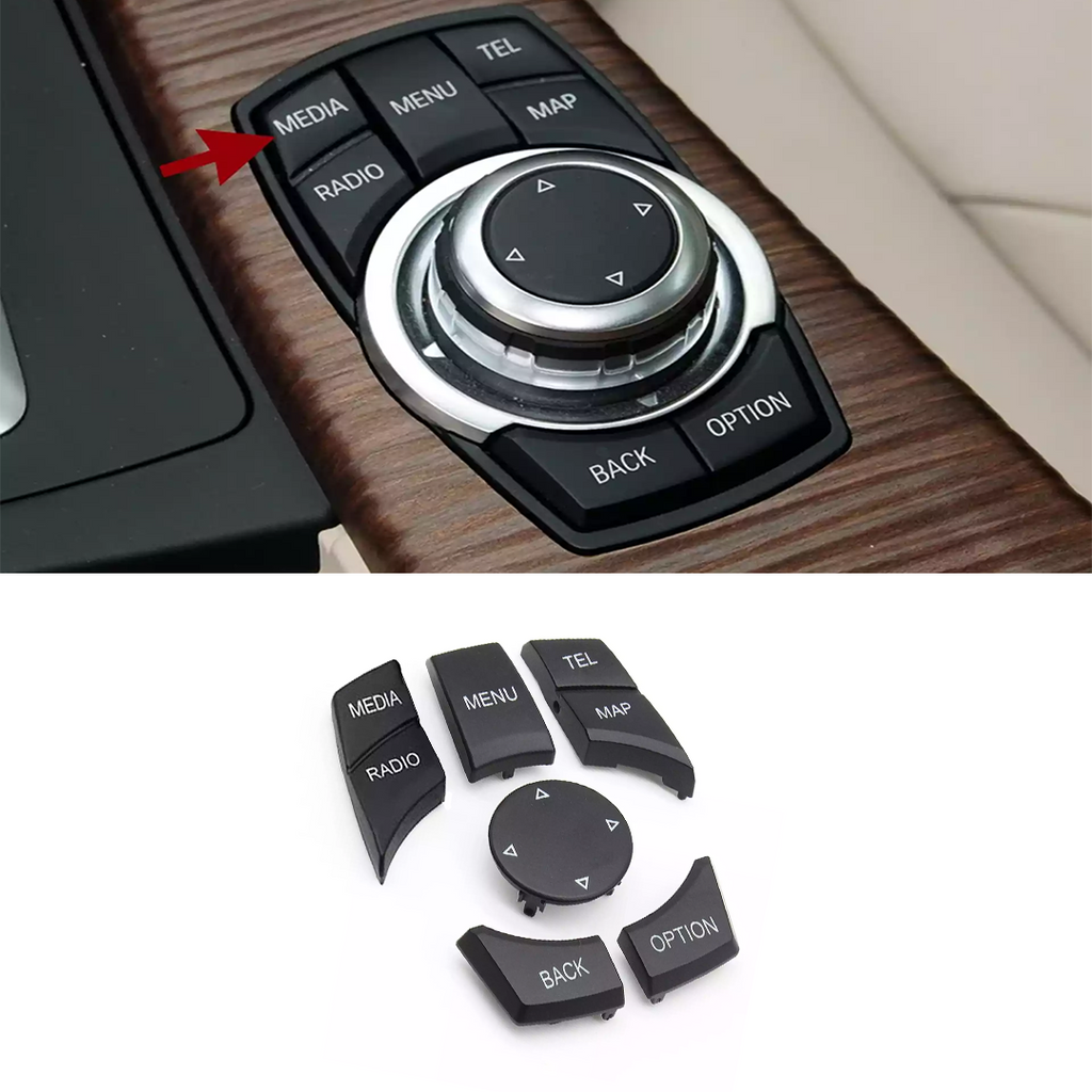 Buy Black CIC Multimedia Buttons for BMW 5 Series F10 Sedan (2010-2017 ...
