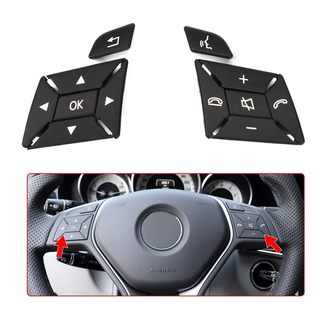 Buy Black Left and Right Steering Wheel Buttons Mercedes Benz C-Class ...